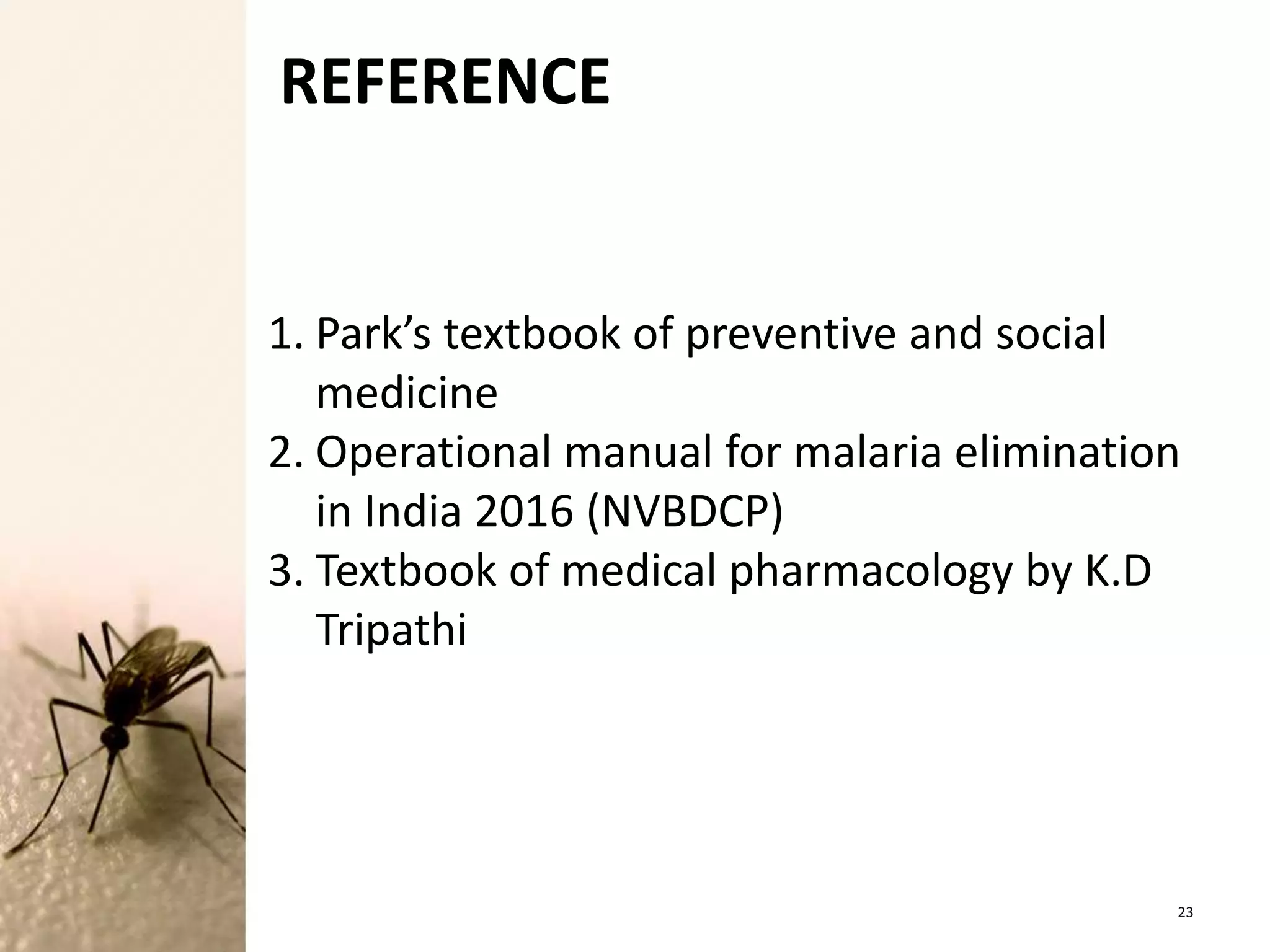 Malaria classification and treatment | PPTX