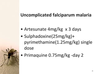 Malaria classification and treatment | PPTX
