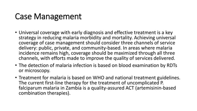 MALARIA CONTROL PROGRAM.pptx | Infectious Diseases | Diseases and ...