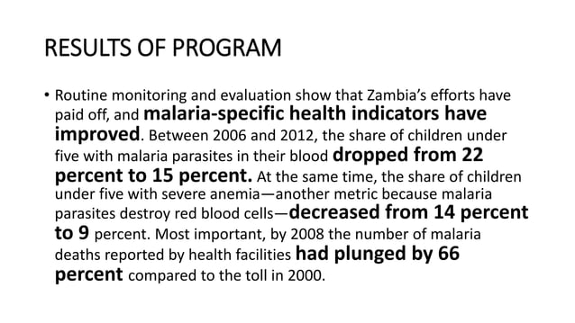 MALARIA CONTROL PROGRAM.pptx | Infectious Diseases | Diseases and ...