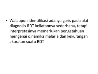 Diagnosis Malaria di Indonesia dalam Pelatihan Malaria | PPTX