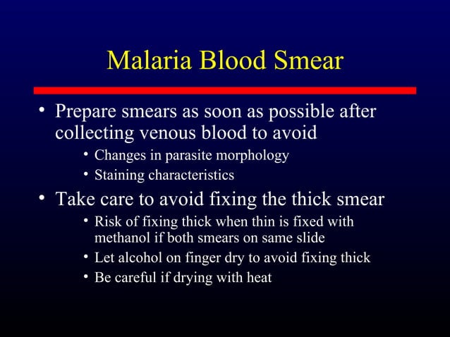 Malaria diagnostics | PPT | Blood Disorders | Diseases and Conditions
