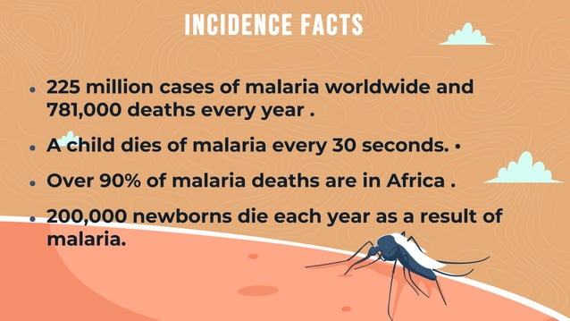 Malaria disease epidemiology person, place, time graph | PPTX