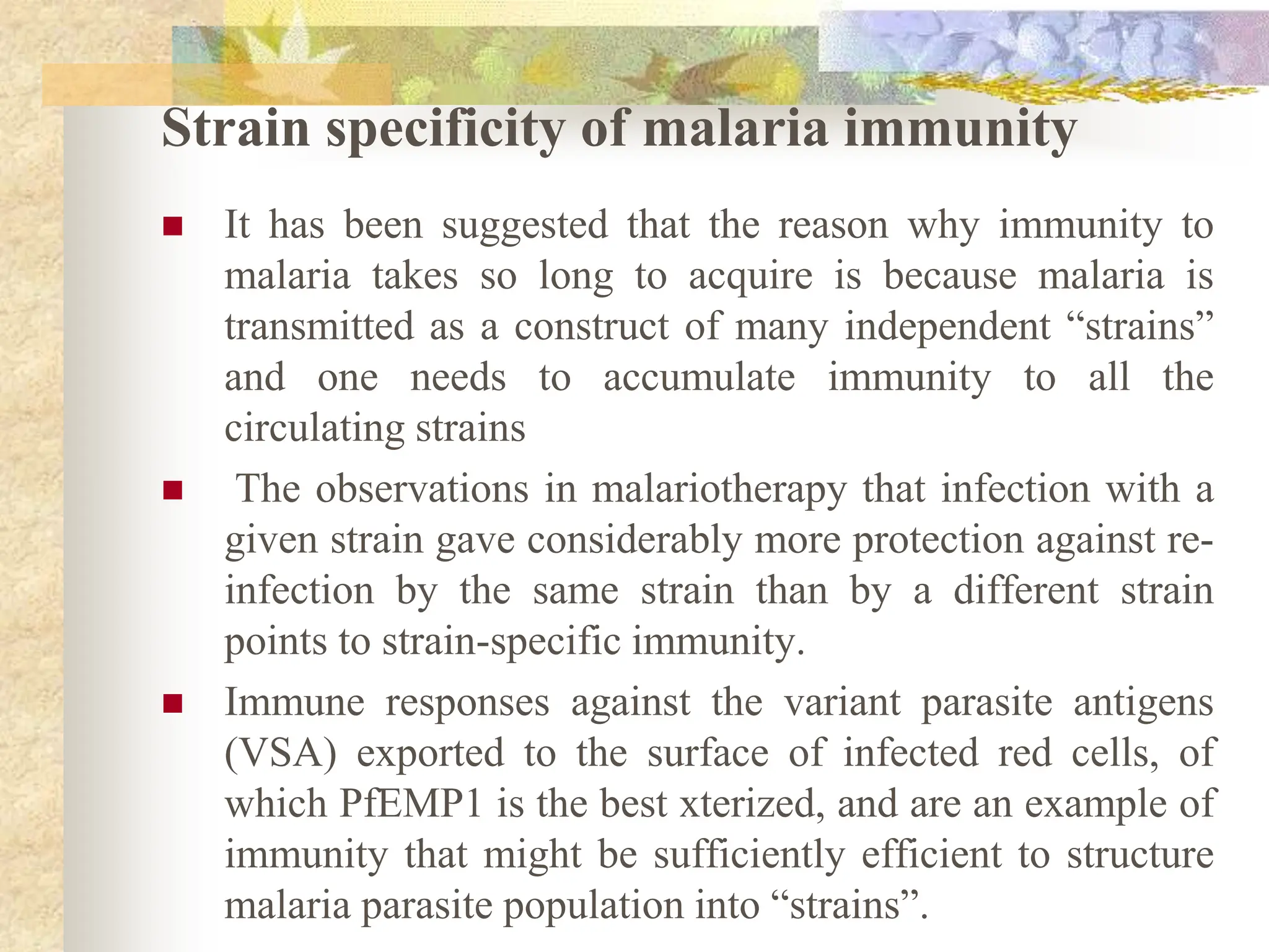 Introduction to malaria immunopathogenesis.ppt