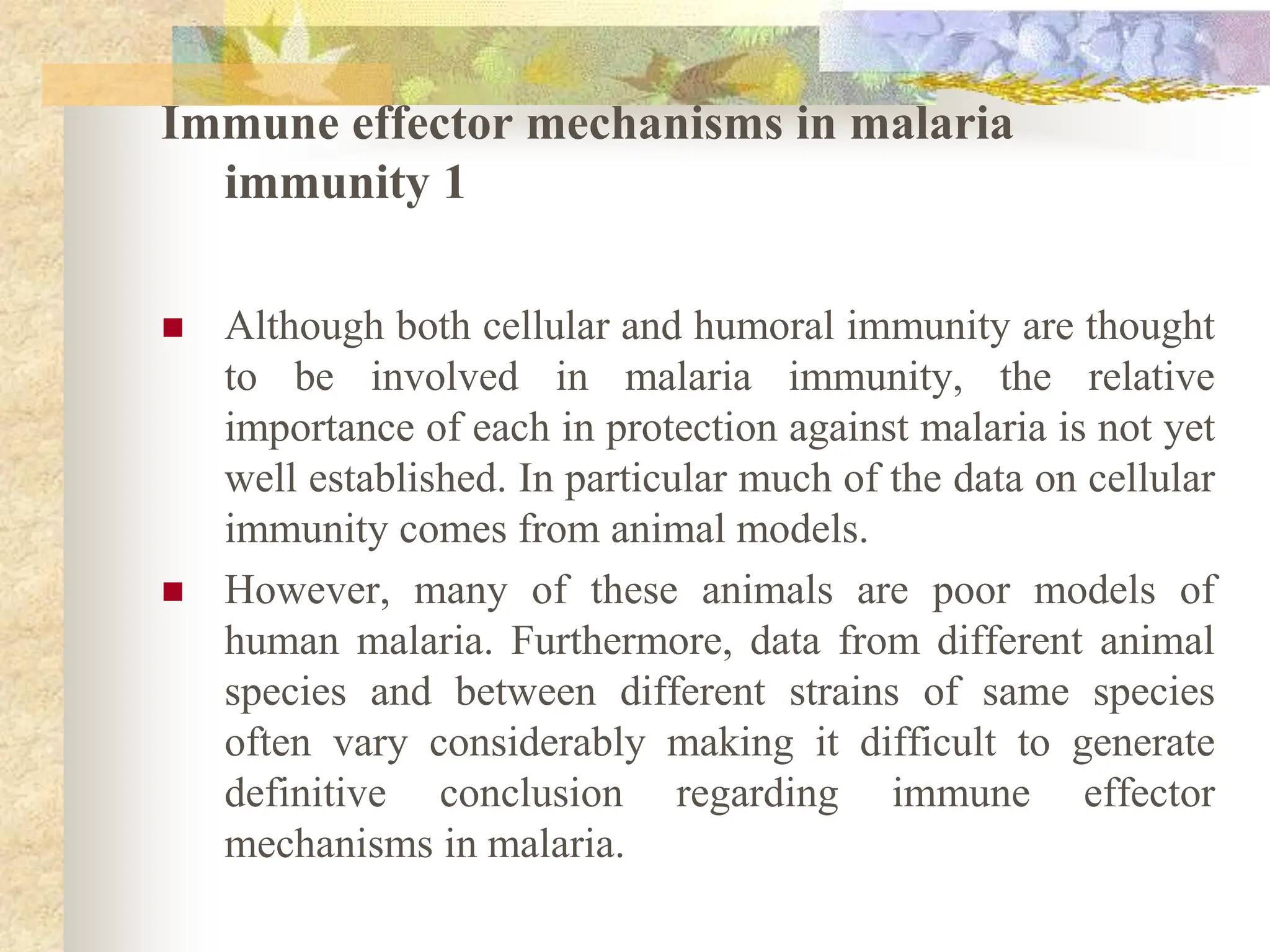 Introduction to malaria immunopathogenesis.ppt