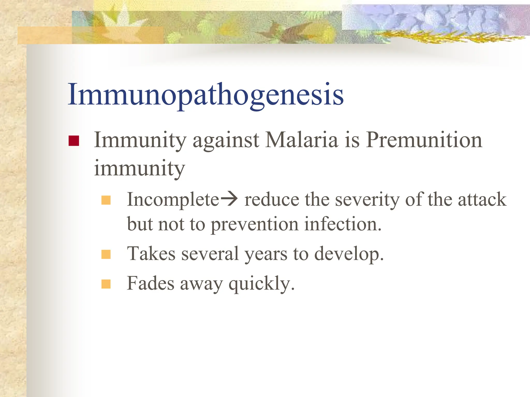 Introduction to malaria immunopathogenesis.ppt