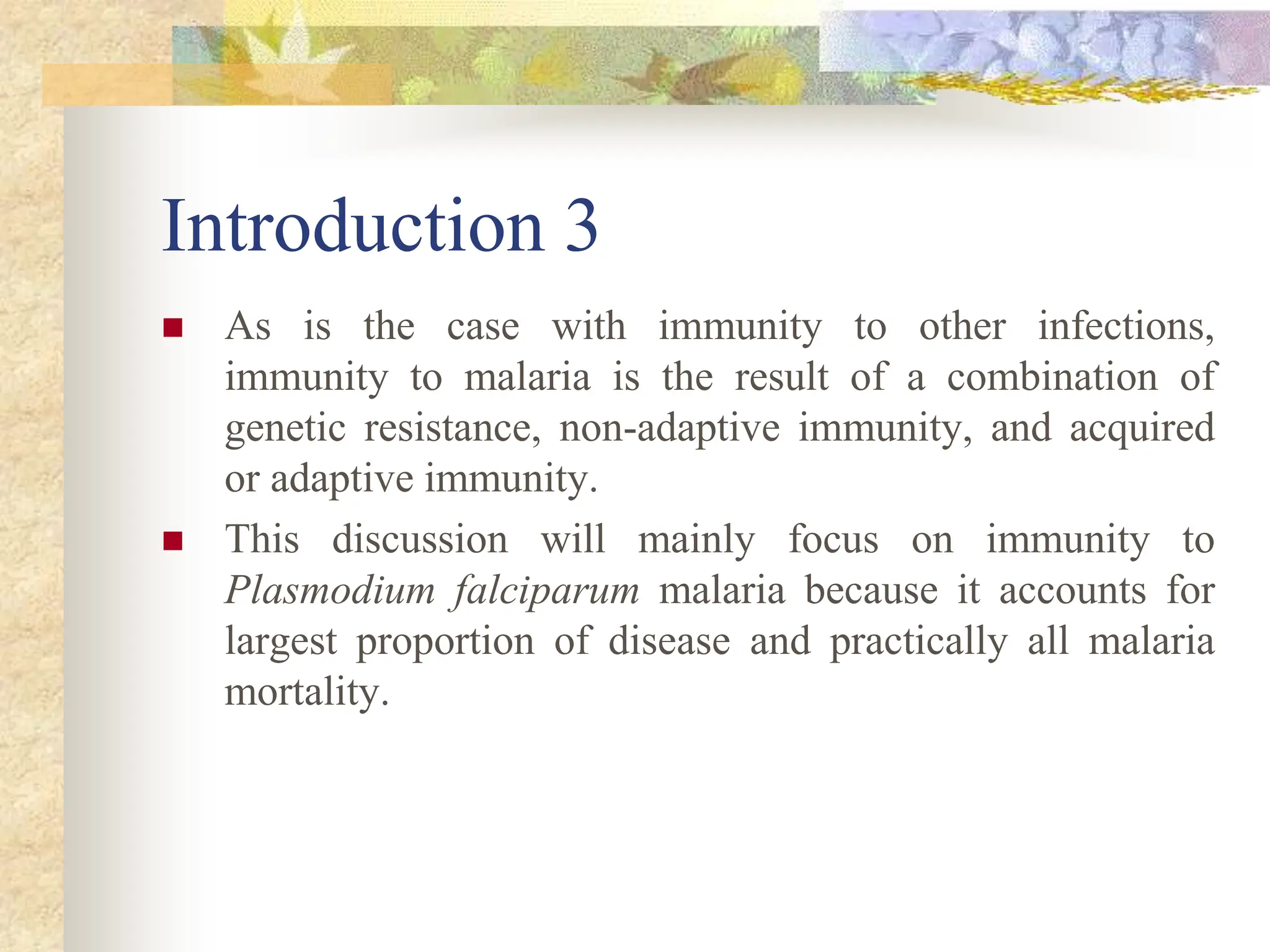 Introduction to malaria immunopathogenesis.ppt