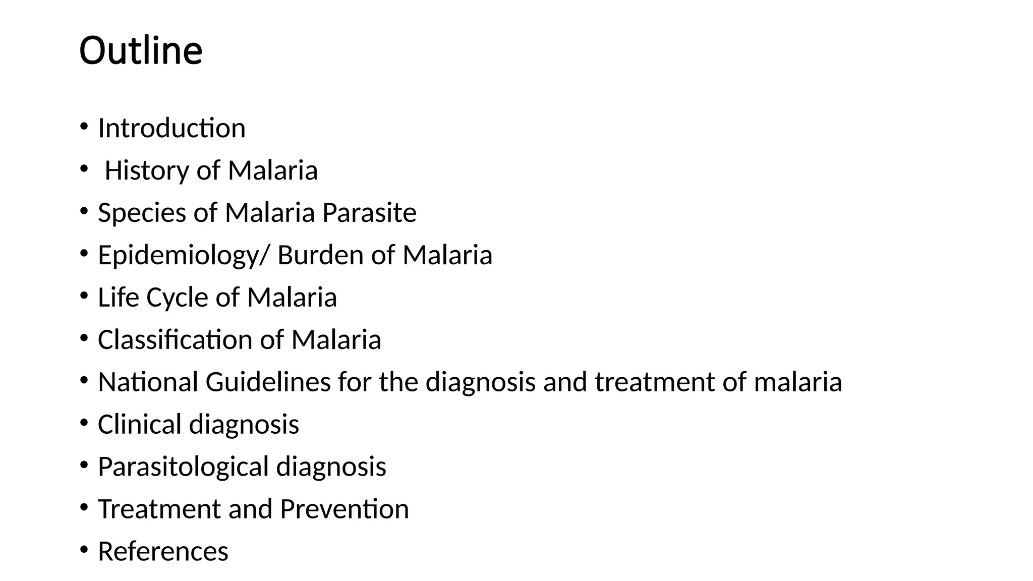 Malaria in Childhood, treatment and prevention | PPTX