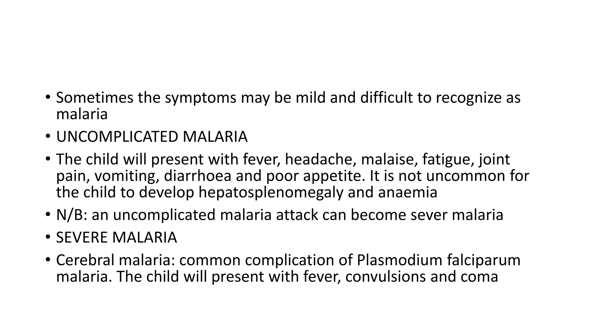 MALARIA IN CHILDREN IN PEDIATRICS .pptx