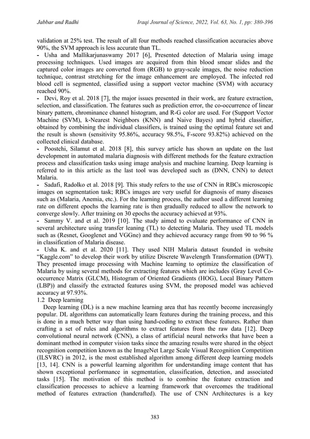 Diagnosis of Malaria Infected Blood Cell Digital Images using Deep Convolutional Neural Networks ...