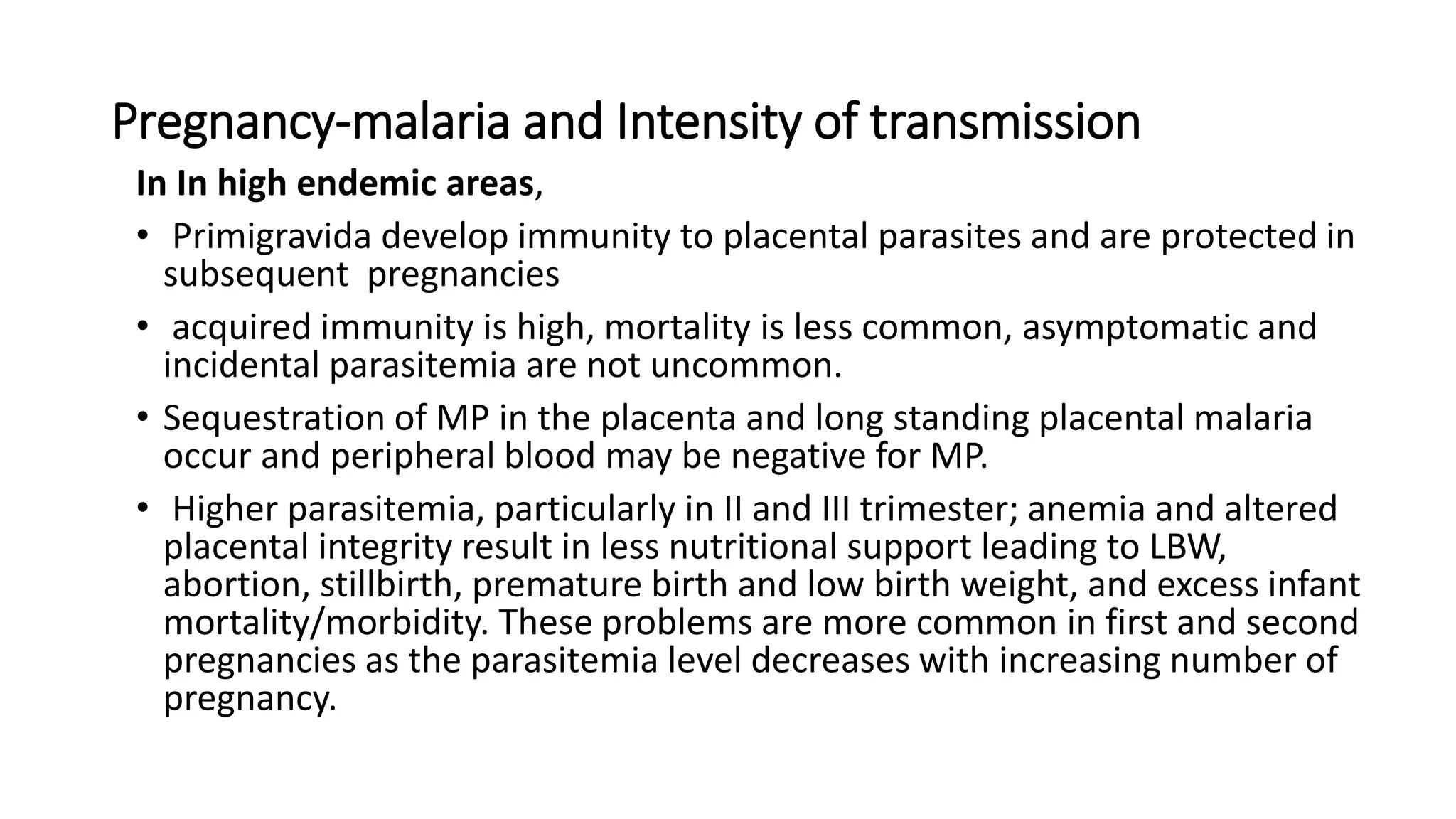 Malaria in pregnancy | PPTX
