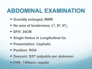 Malaria in pregnancy case presentation edited | PPTX