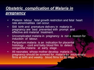 Malaria in pregnancy edited | PPTX