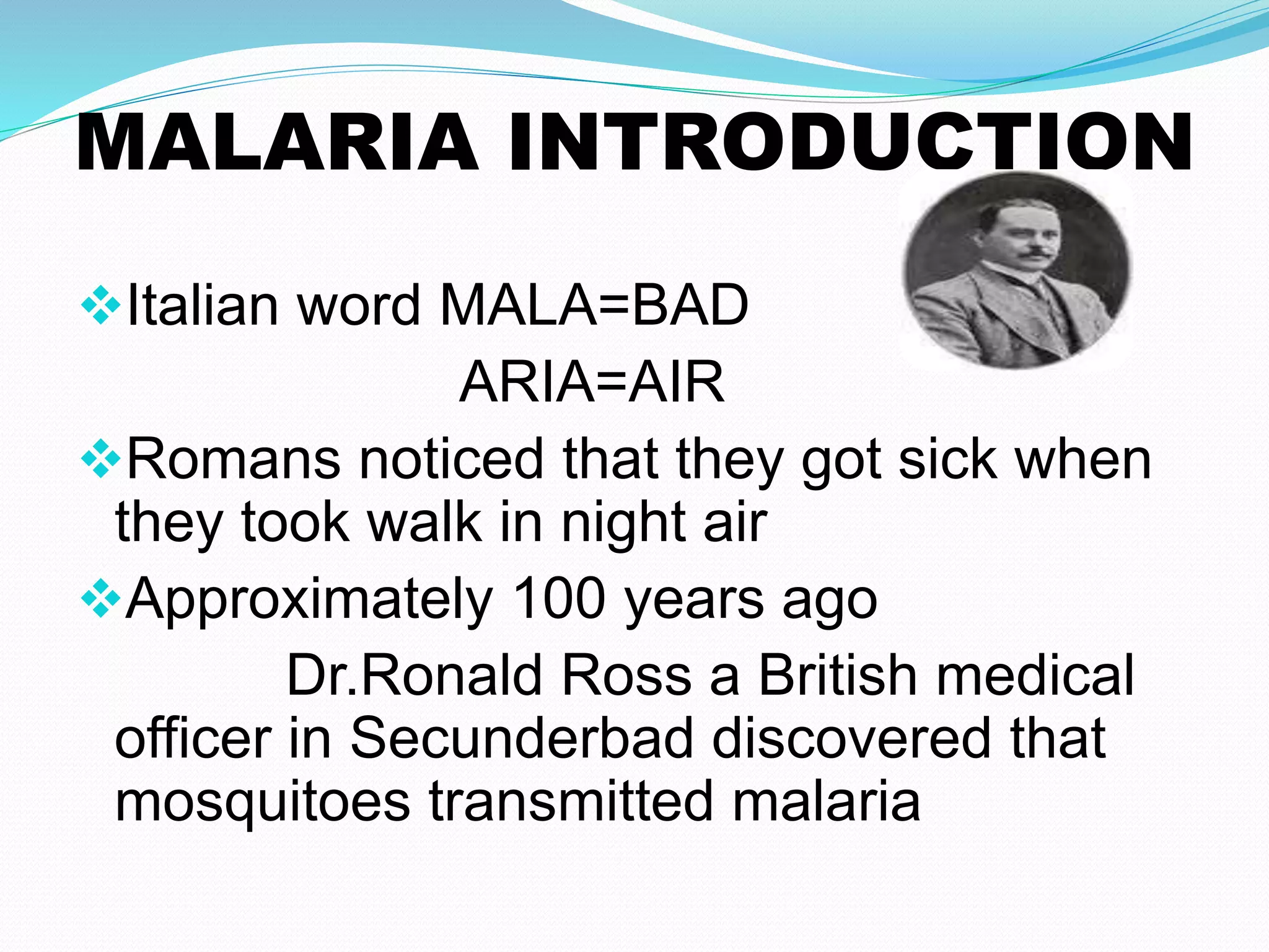 Malaria introduction | PPTX