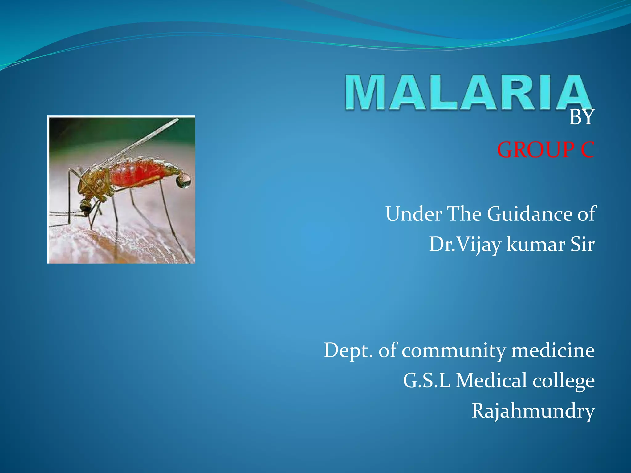 Malaria introduction | PPTX