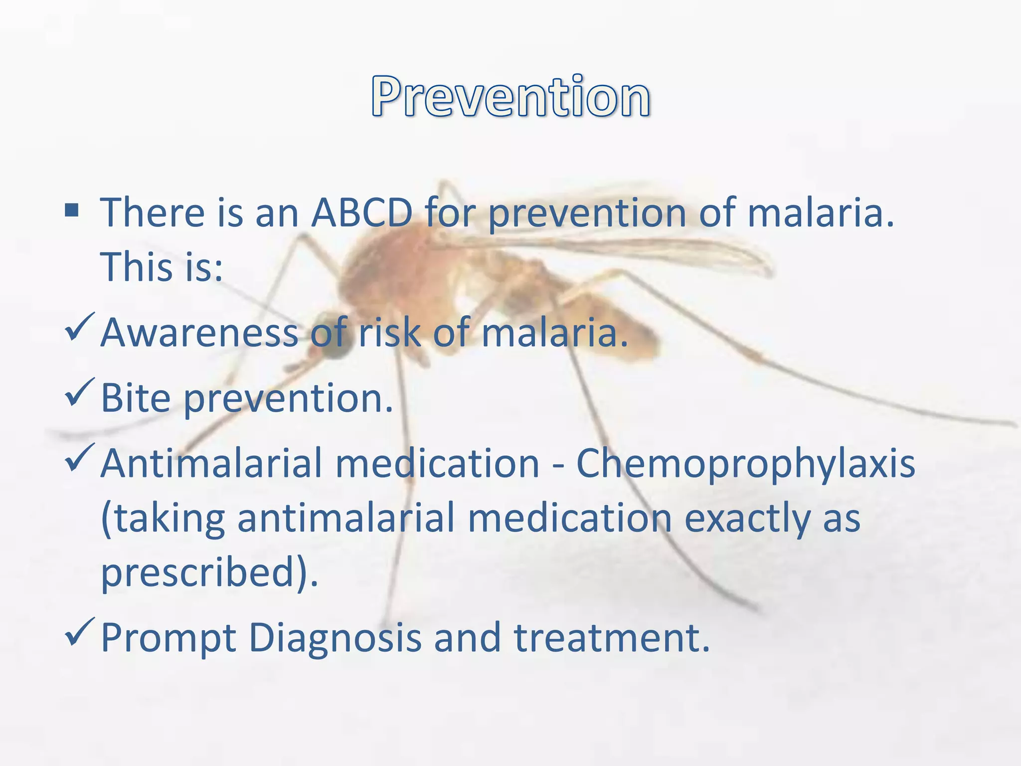 Malaria & its management | PPTX
