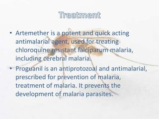 Malaria & its management | PPTX