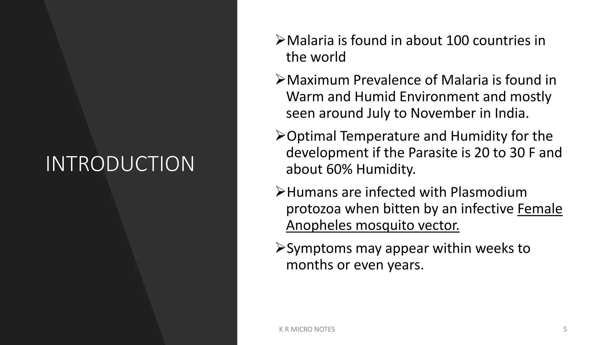 Malaria Medical Microbiology K R.pptx
