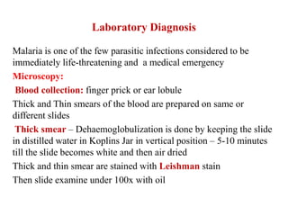 Malaria lab diagnosis | PPTX