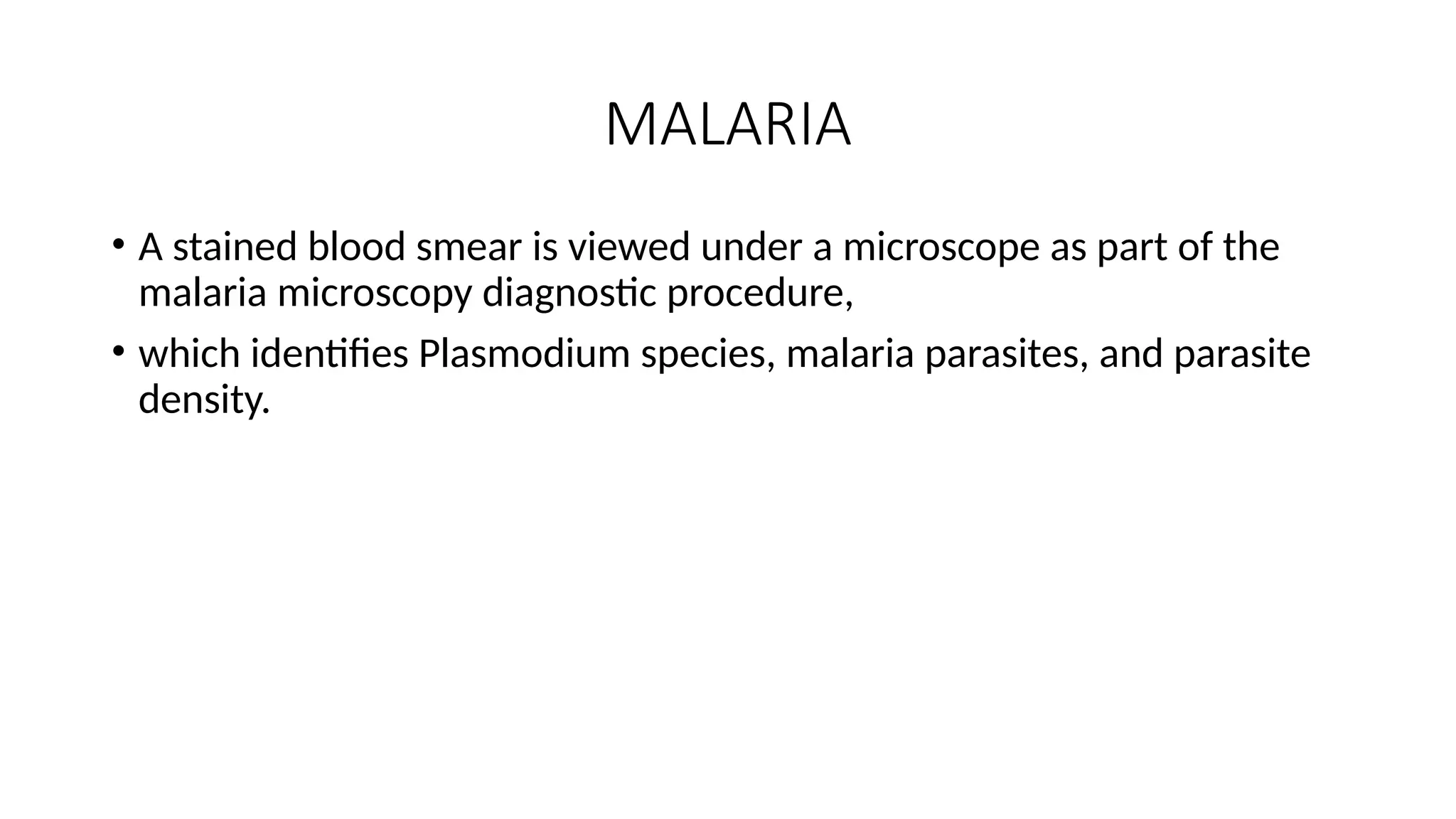 MALARIA MICROSCOPY for the detection of malaria parasites | PPTX