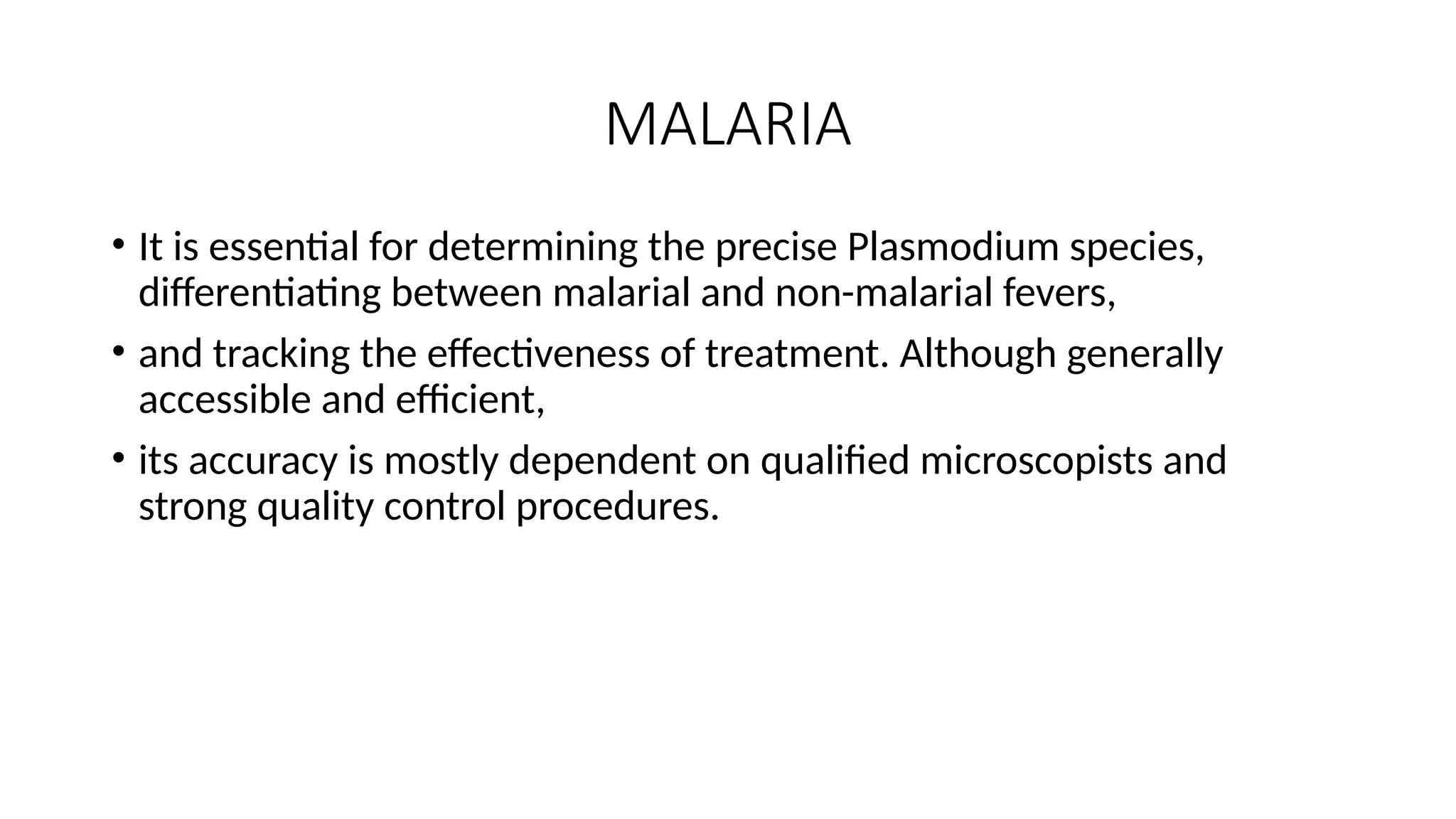 MALARIA MICROSCOPY for the detection of malaria parasites | PPTX
