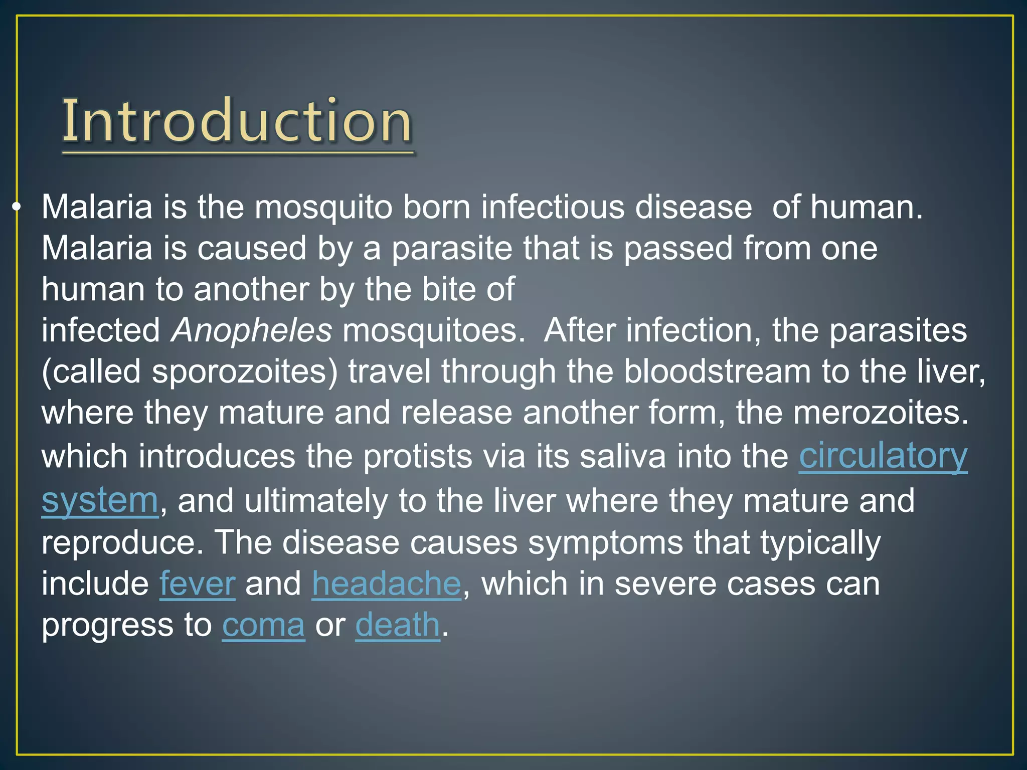 Malaria parasite | PPTX