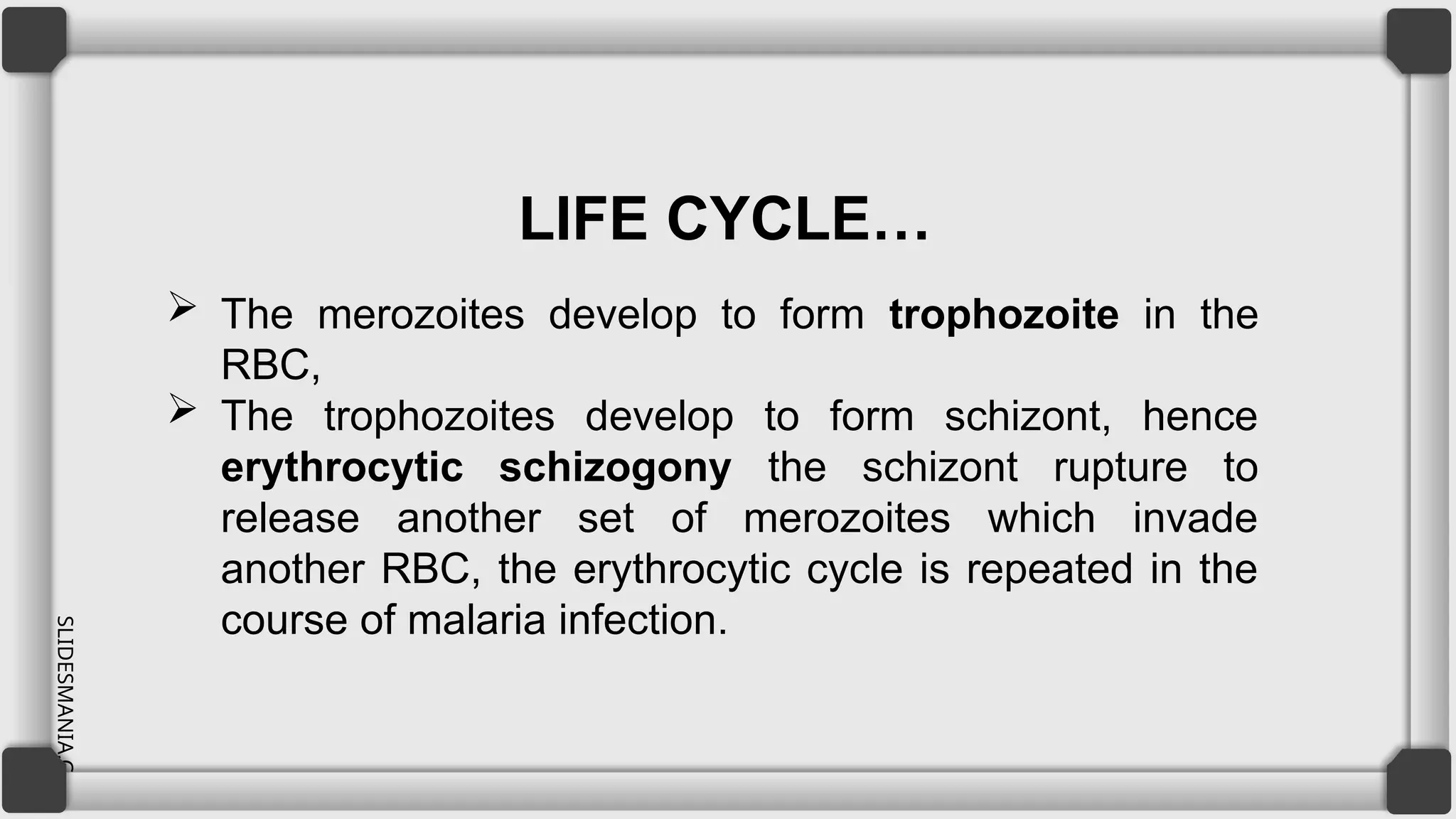 Malaria Parasite: Life Cycle, Transmission, and Control | PPTX