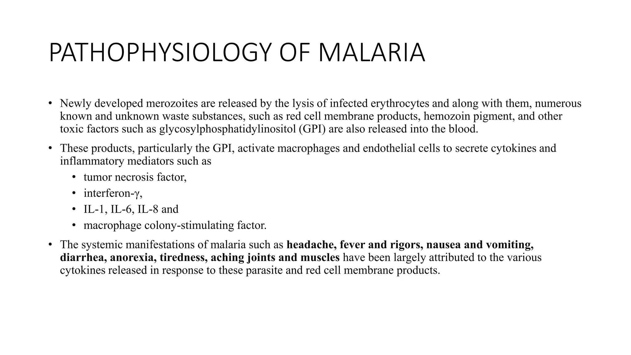 MALARIA – PATHOGENESIS AND COMPLICATIONS 1.pptx