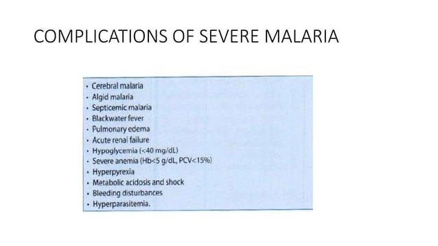 MALARIA – PATHOGENESIS AND COMPLICATIONS 1.pptx | Biological Sciences ...