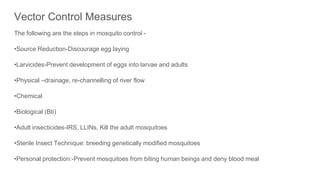 Malaria pathogenesis, prevention and control | PPTX