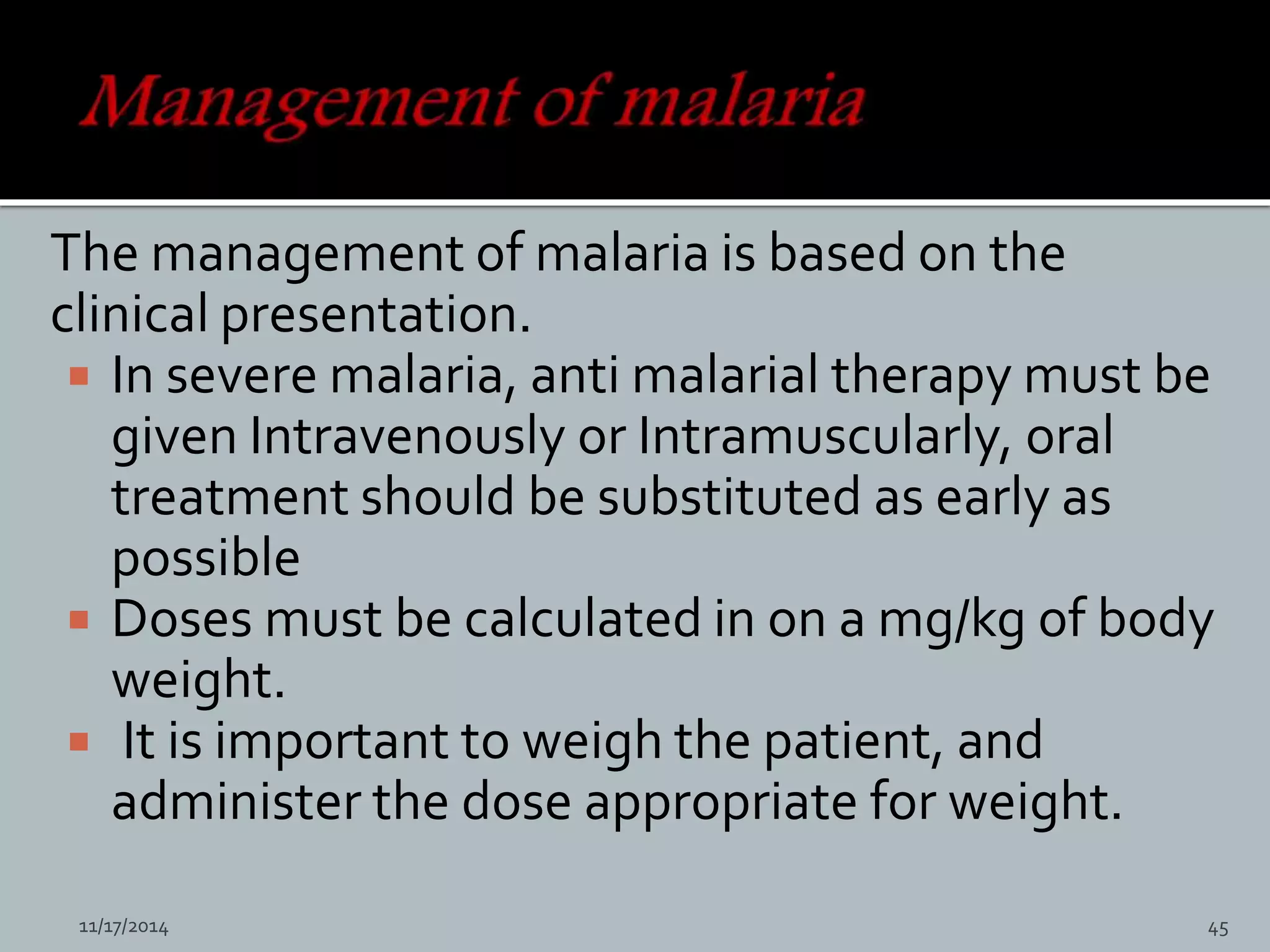 Malaria pediatric | PPTX