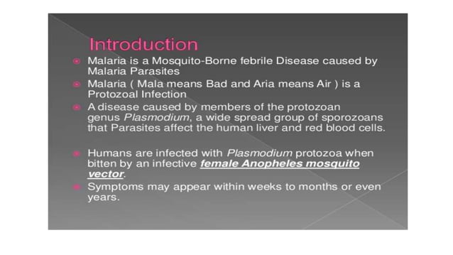Malaria ppt | PPT