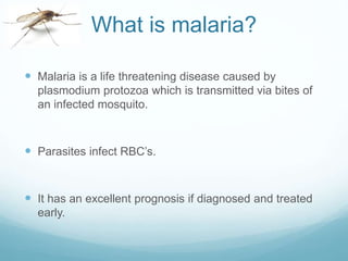Malaria presentation | PPTX