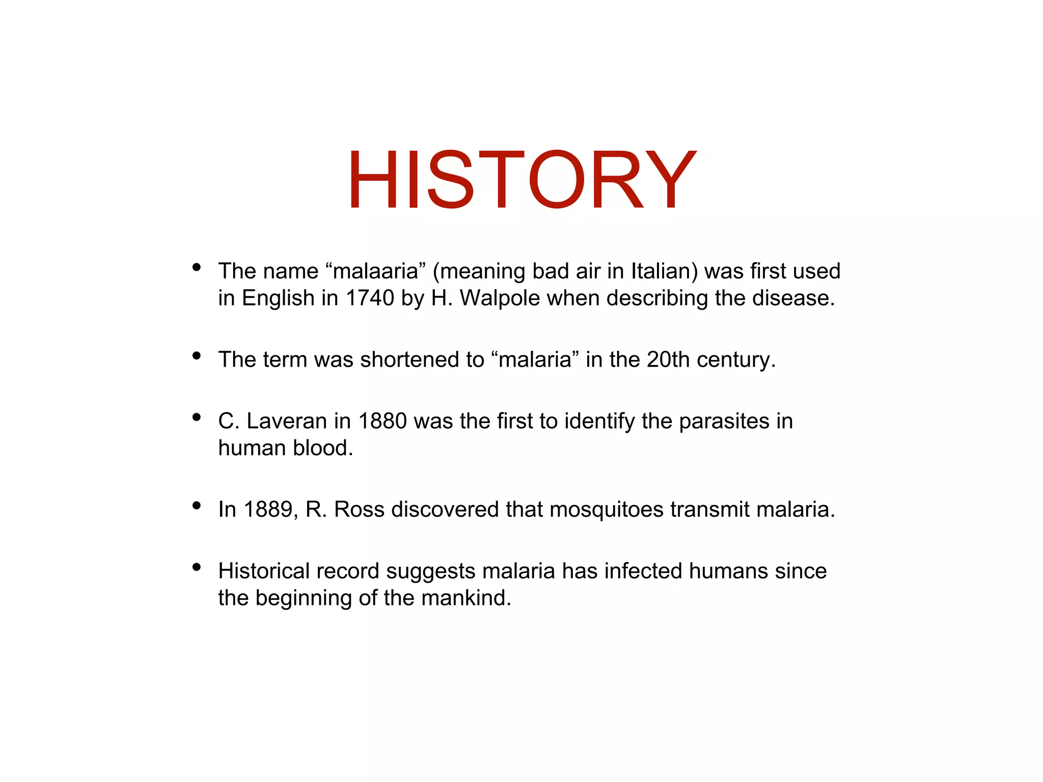Malaria presentation | PPTX