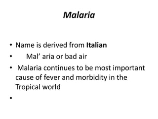 Malaria shyam | PPTX