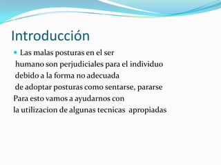 Malas posturas | PPSX