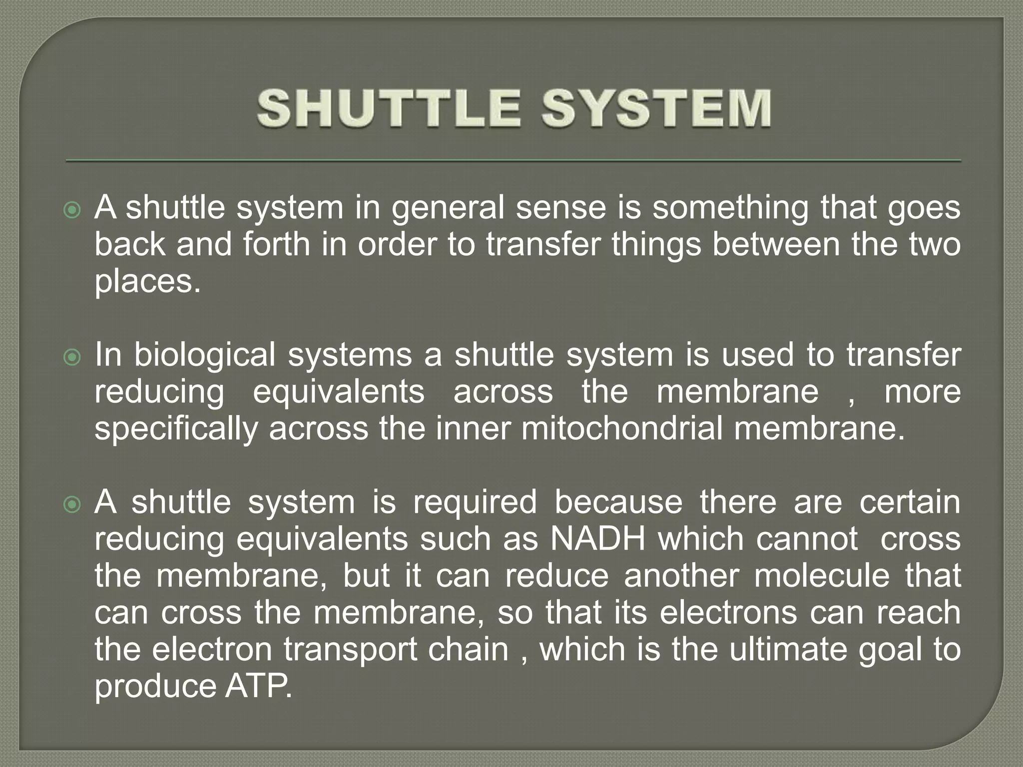 Malate aspartate shuttle | PPTX