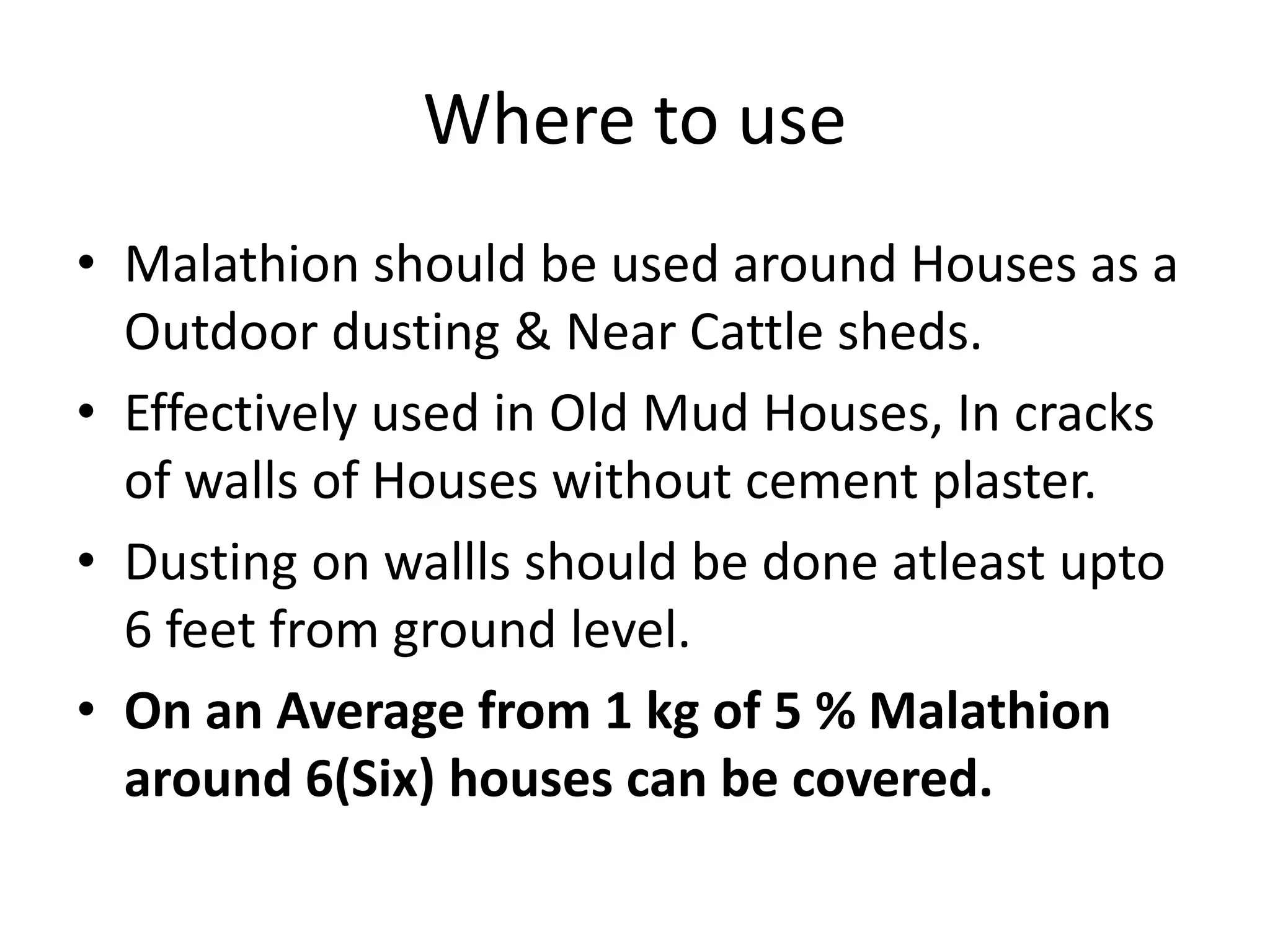 Malathion Use for field disinfectant sandfly | PPT