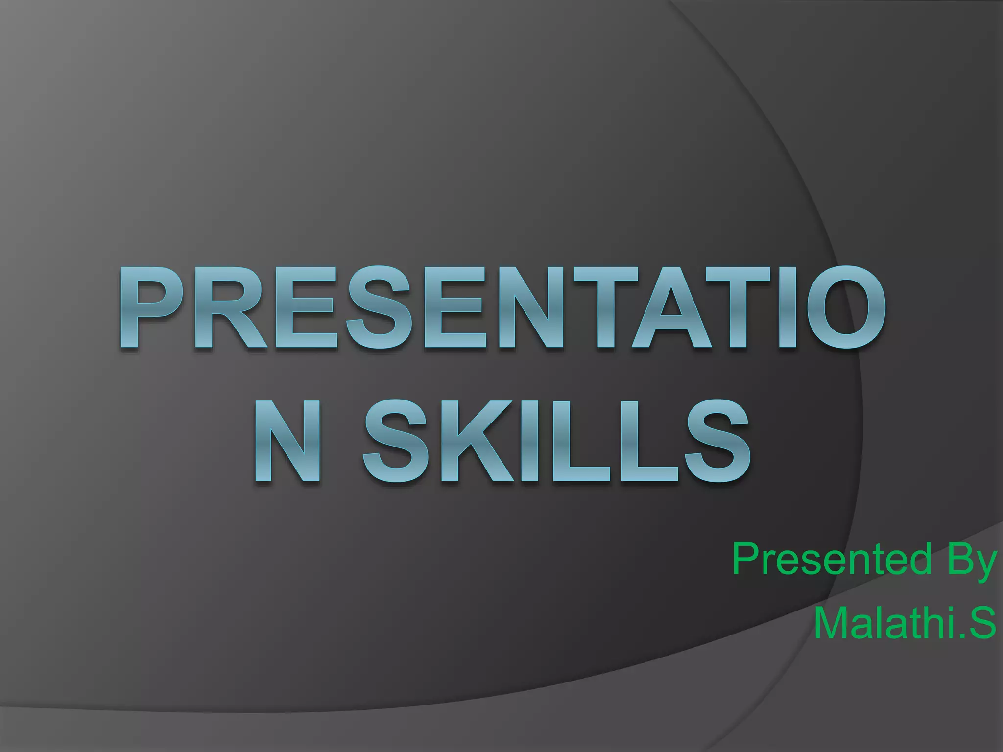 Malathi presentation | PPTX