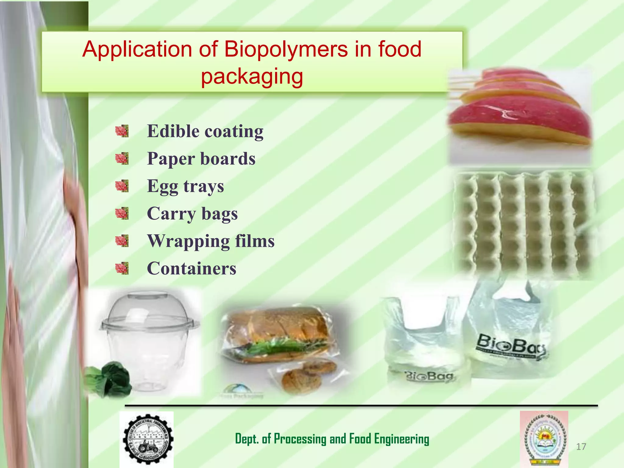 Biodegradable films for Food Packaging | PPTX