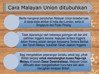 Malayan Union | PPTX
