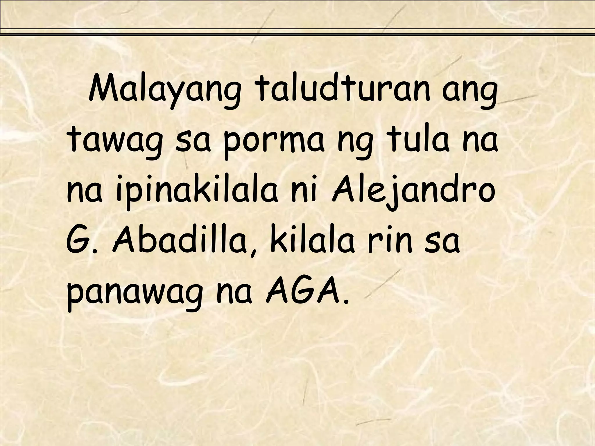 Malayang Taludturan | PPT