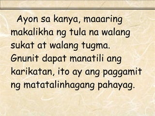 Malayang Taludturan | PPT