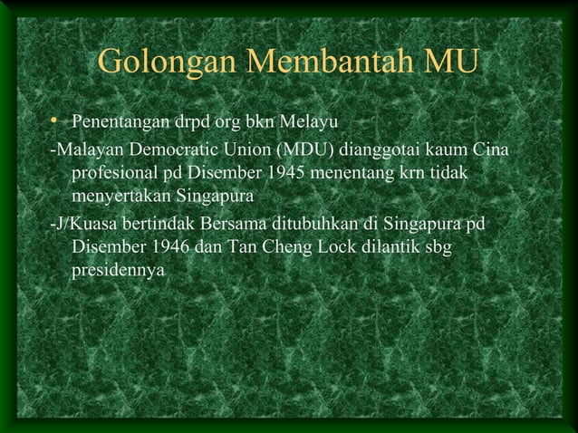 Malayan union | PPT