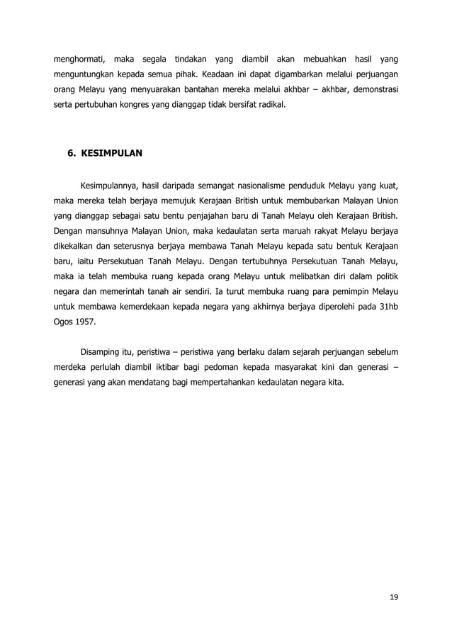 Malayan union | DOCX