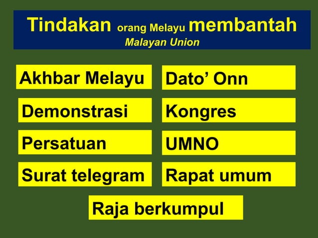 SEJARAH TING. 4- PEMBENTUKAN Malayan Union | PPTX