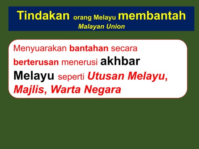 SEJARAH TING. 4- PEMBENTUKAN Malayan Union | PPTX