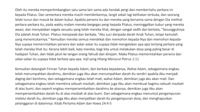 Malay (Melayu) - The Precious Blood of Jesus Christ (Darah Berharga ...