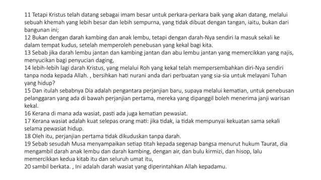 Malay (Melayu) - The Precious Blood of Jesus Christ (Darah Berharga ...
