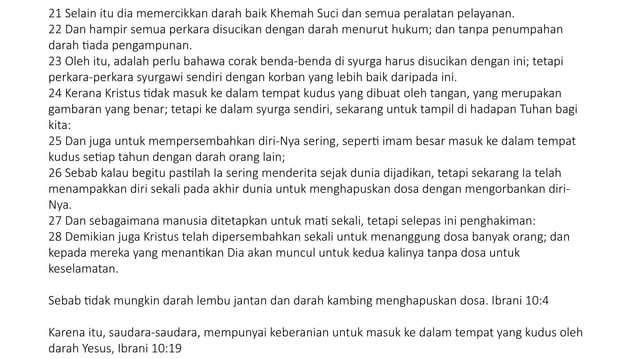 Malay (Melayu) - The Precious Blood of Jesus Christ (Darah Berharga ...